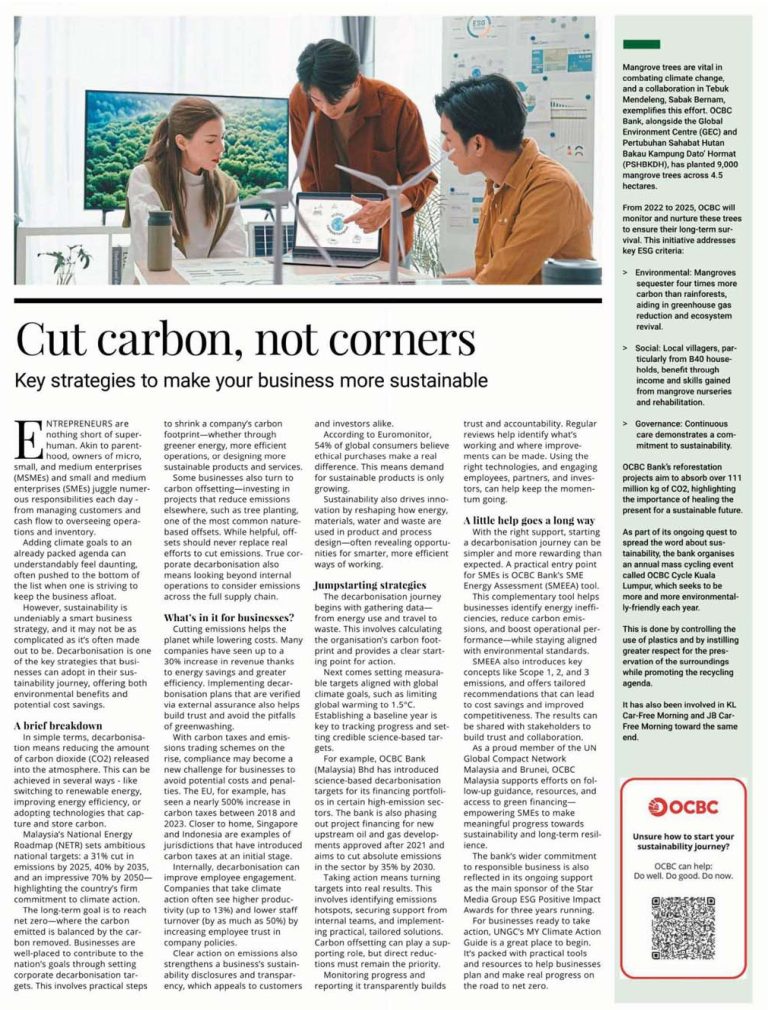 Cut carbon, not corners - Global Environment Centre